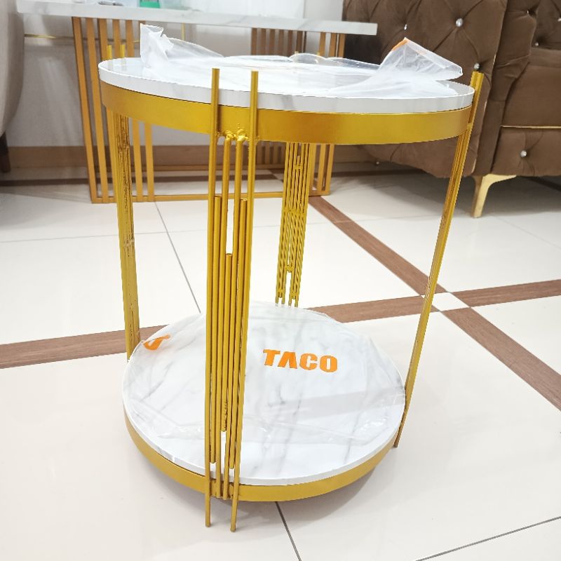 Jual meja bulat HPL motif marble | Shopee Indonesia