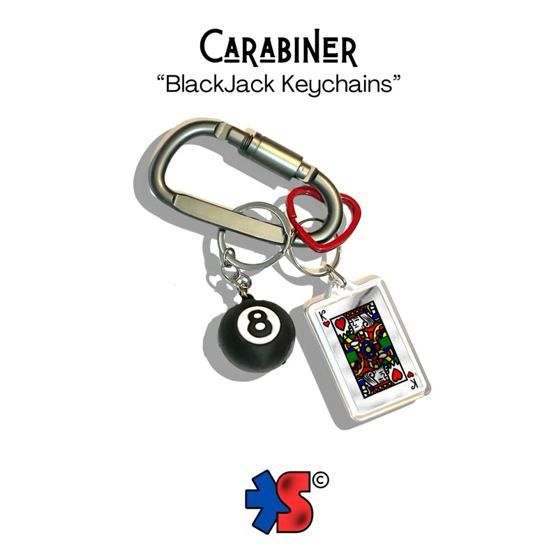 Jual BlackJack Keychains with Carabiner | Aman-Ah Storage ™ | Shopee ...