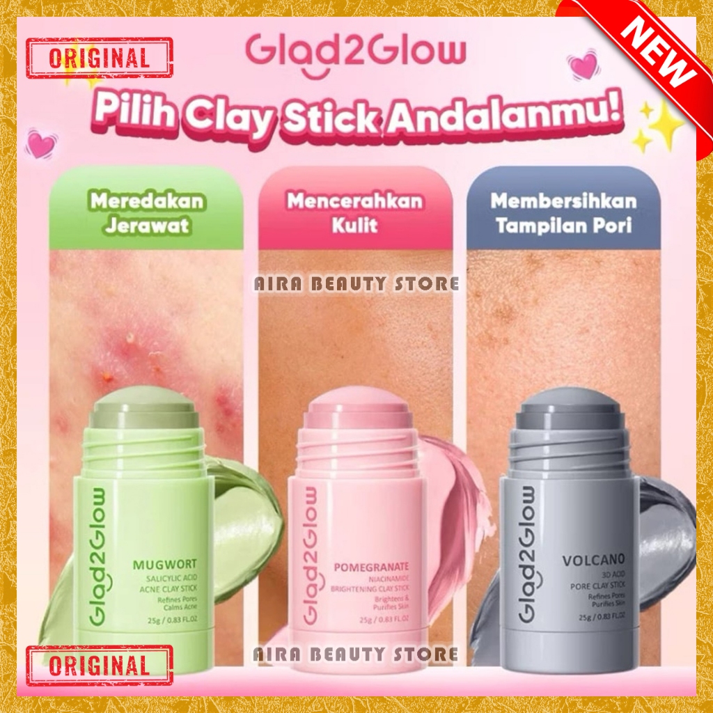 Jual Glad2Glow Masker Wajah Stick Mask G2G Praktis Hemat Bagus Aman ...