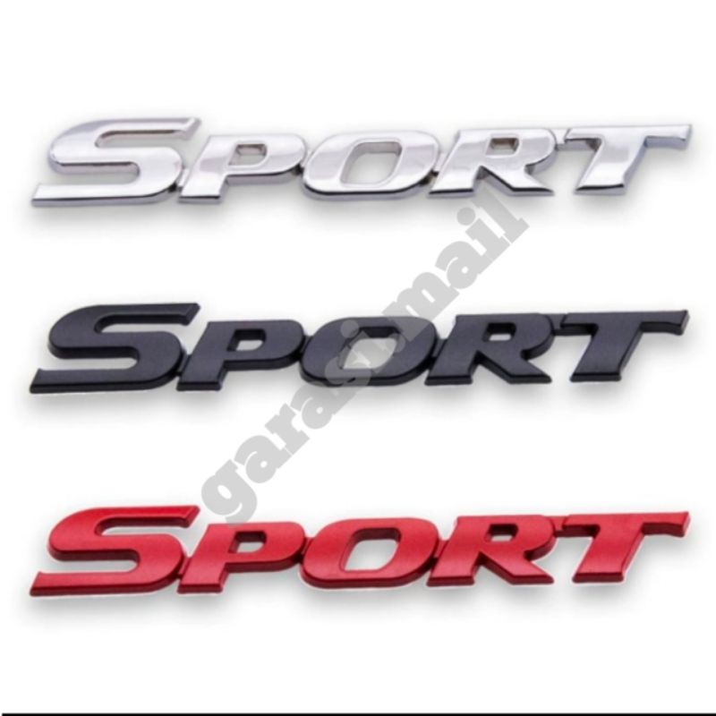 Jual Stiker Emblem Badge Body SPORT Besar Timbul 3D Sticker Tulisan ...