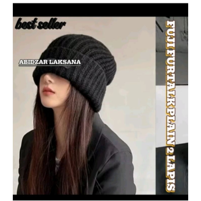 Jual Topi Kupluk rajut Winter Fuji PREMIUM / kupluk tebal Hangat pria ...