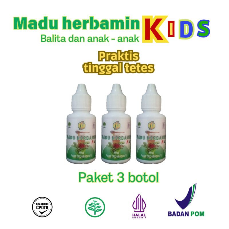 Jual madu tetes herbamin saga balita anak batuk pilek demam radang ...