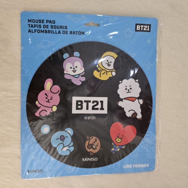 Jual Miniso BT 21 Mouse Pad Black Round | Shopee Indonesia