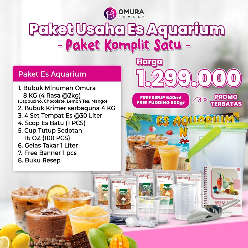 Jual [PAKET KOMPLIT ES AQUARIUM] Paket Usaha Es Akuarium Franchise ...