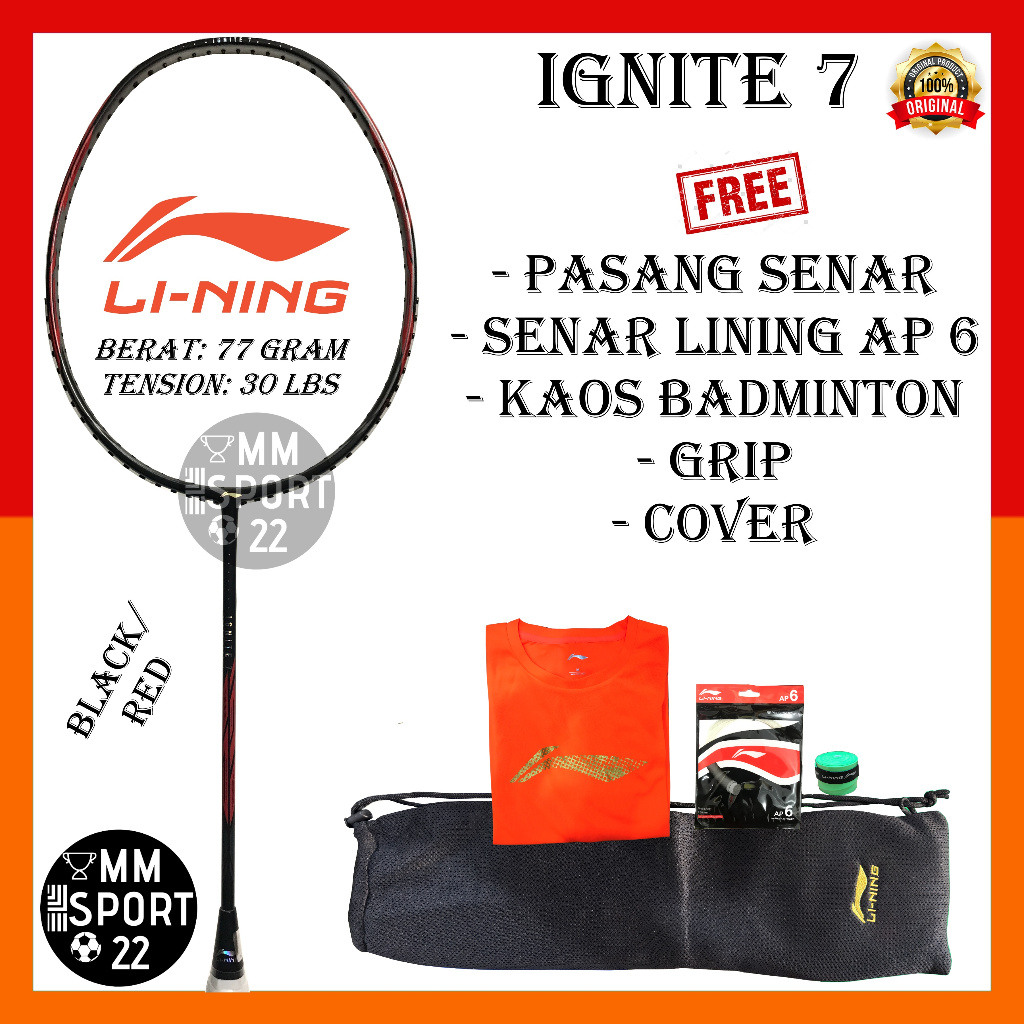 Jual Raket Badminton LINING IGNITE 7 ORIGINAL | Shopee Indonesia