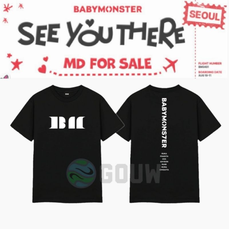 Jual TSHIRT KAOS BM LOGO BABYMONSTER HELLOMONSTERS TOUR 2025 KPOP ...