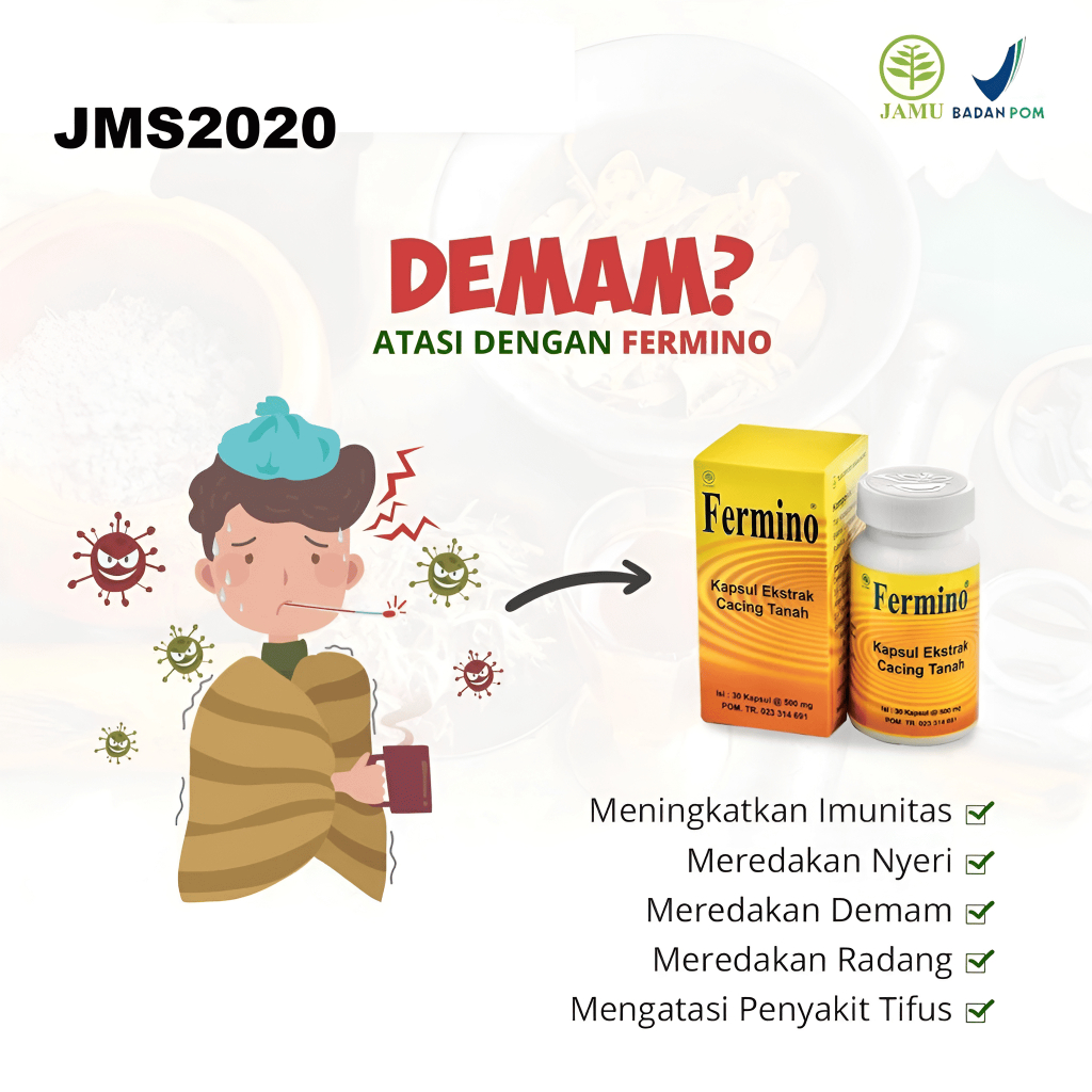 Jual Fermino Kapsul Ekstrak Cacing Tanah isi 30 Kapsul|obat penyakit ...