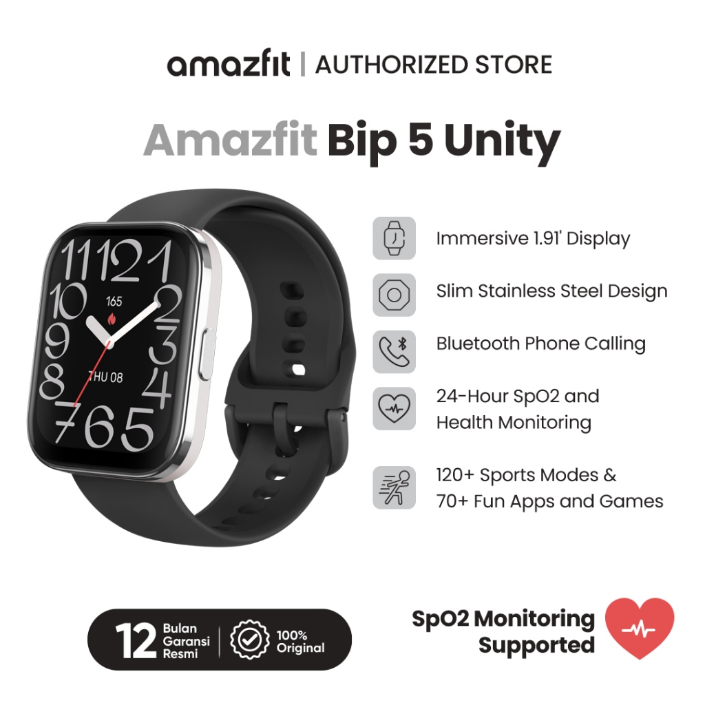 Jual Amazfit Bip 5 Unity 46mm Smartwatch with Bluetooth Phone Call | 1. ...