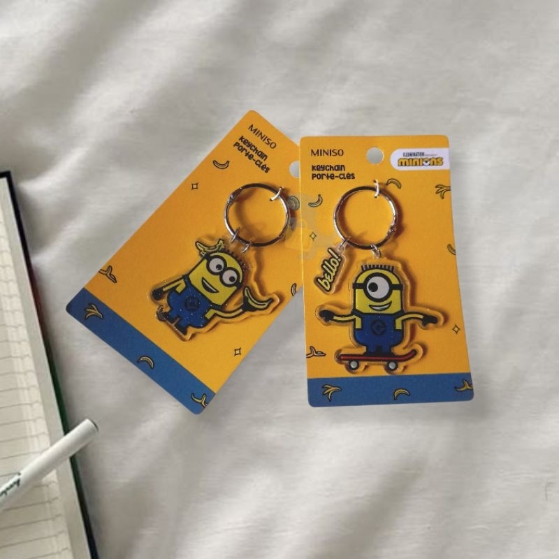 Jual Miniso Minions Acrylic Keychain Bagcharm Phonecharm Gantungan ...