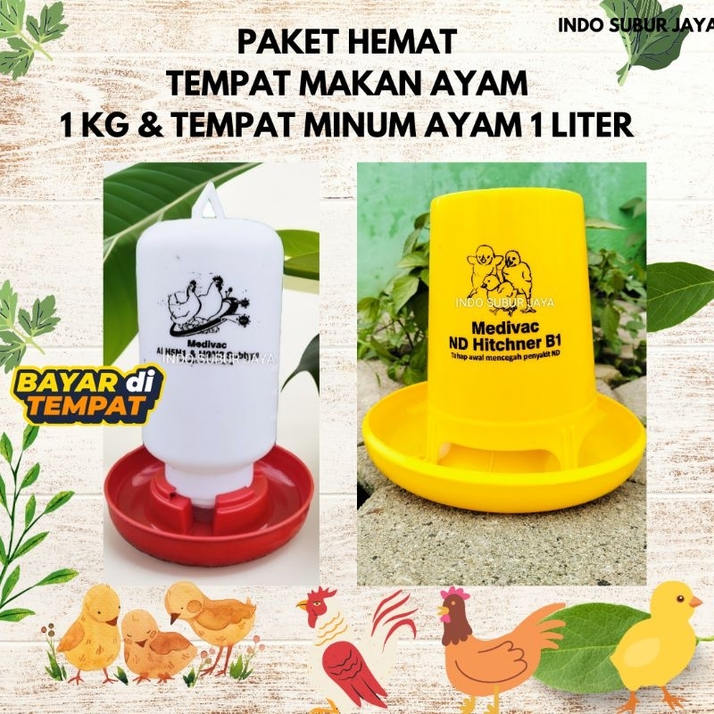 Jual Paket Hemat Medion Tempat Minum Ayam 1 Liter & Tempat Makan Ayam 1 Kg | Shopee Indonesia