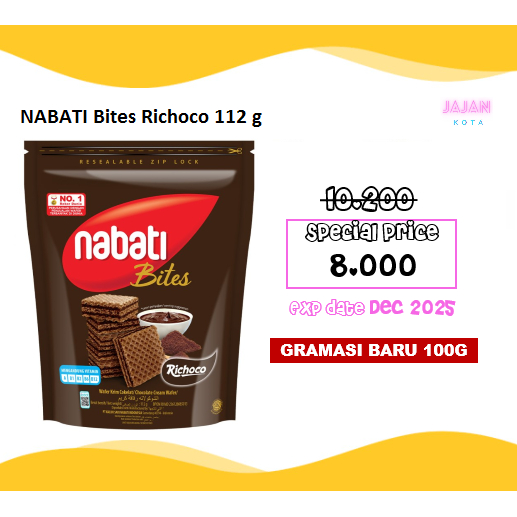 Jual NABATI Bites Richoco 120 gram 100 gram | Shopee Indonesia