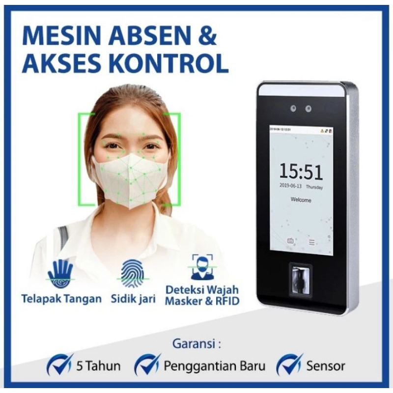 Jual Fingerprint ZKTECO MINI AC PLUS / Mesin Absen Sidik Jari Wajah / Absensi ZKTeco MINI AC ...