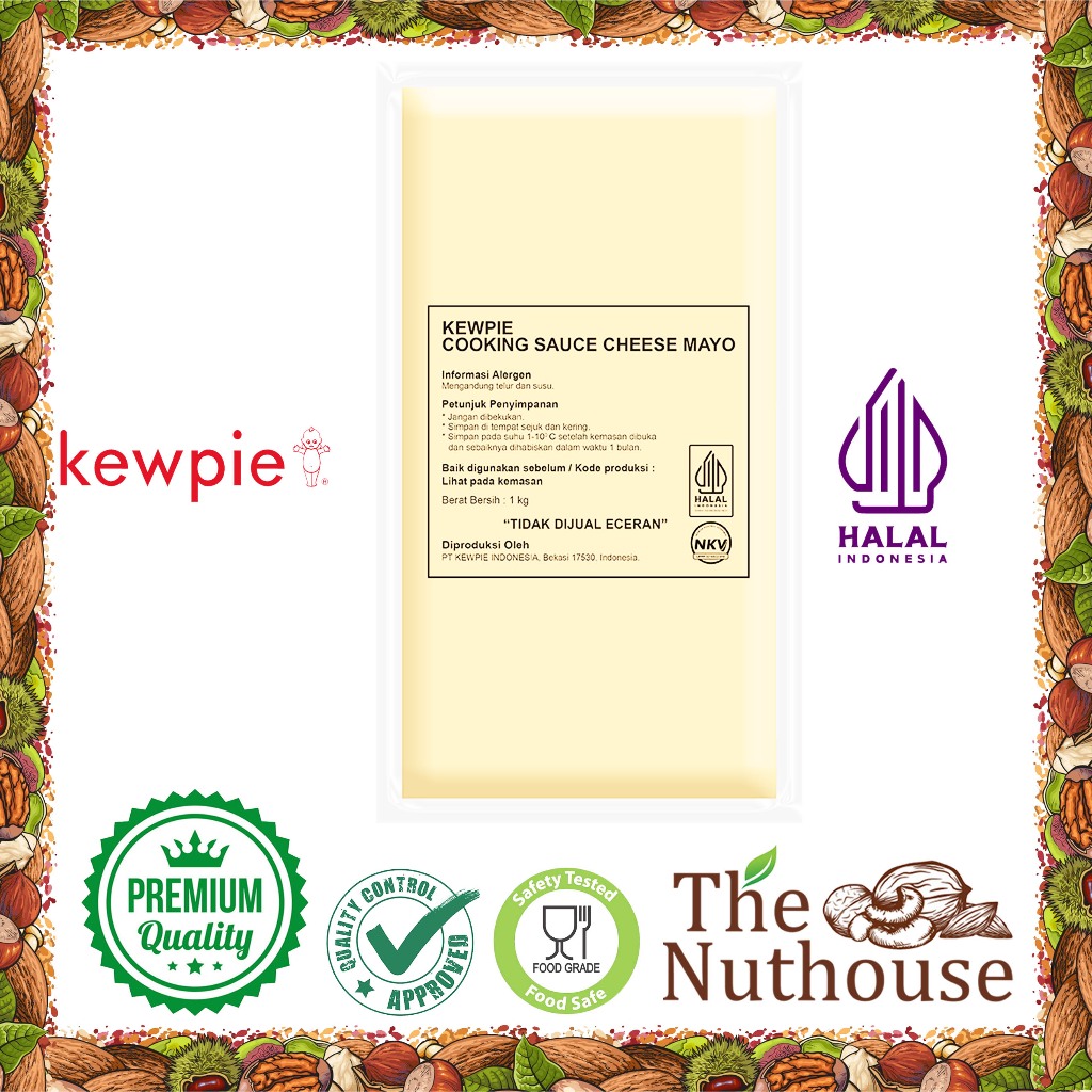 Jual Kewpie Cooking Sauce Cheese Mayo / Saus Mayonnaise Keju 1kg [HALAL ...
