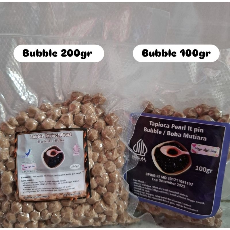 Jual Bubble tapioca pearl 100gr 200gr boba drink minuman bubble Black ...