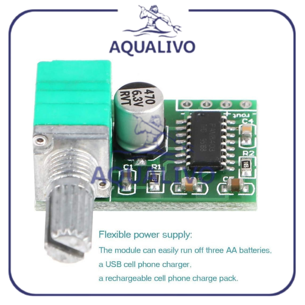 Jual PAM8403 + Potentiometer Switch Digital Power Amplifier 2X3W Mini ...