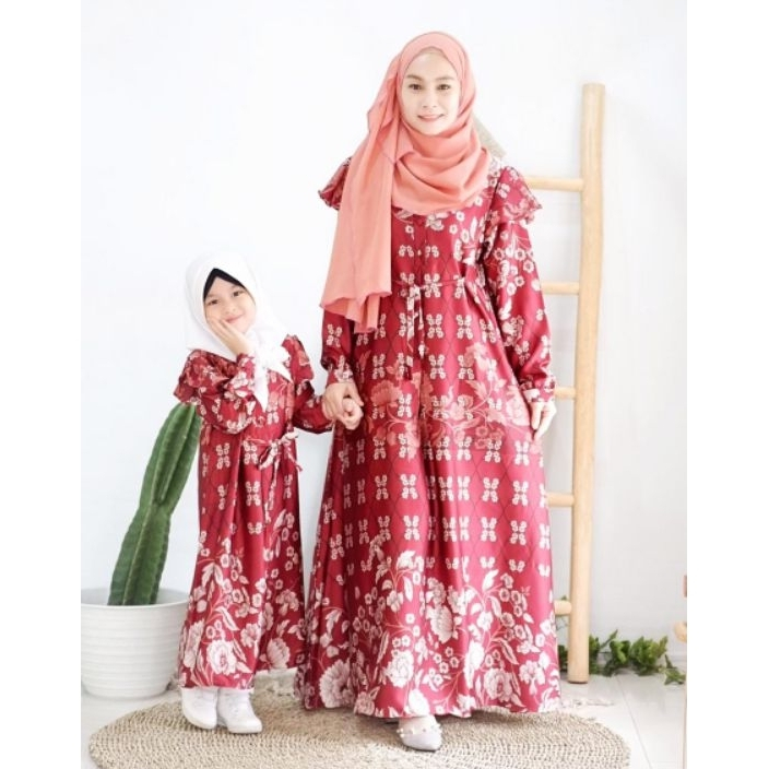 Jual Fushia Dress Couple Gamis Ibu Anak Perempuan | Maxmara Premium ...