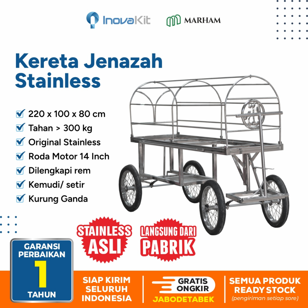 Jual Kereta Jenazah Stainless lengkap dengan kain penutup/kelambu ...