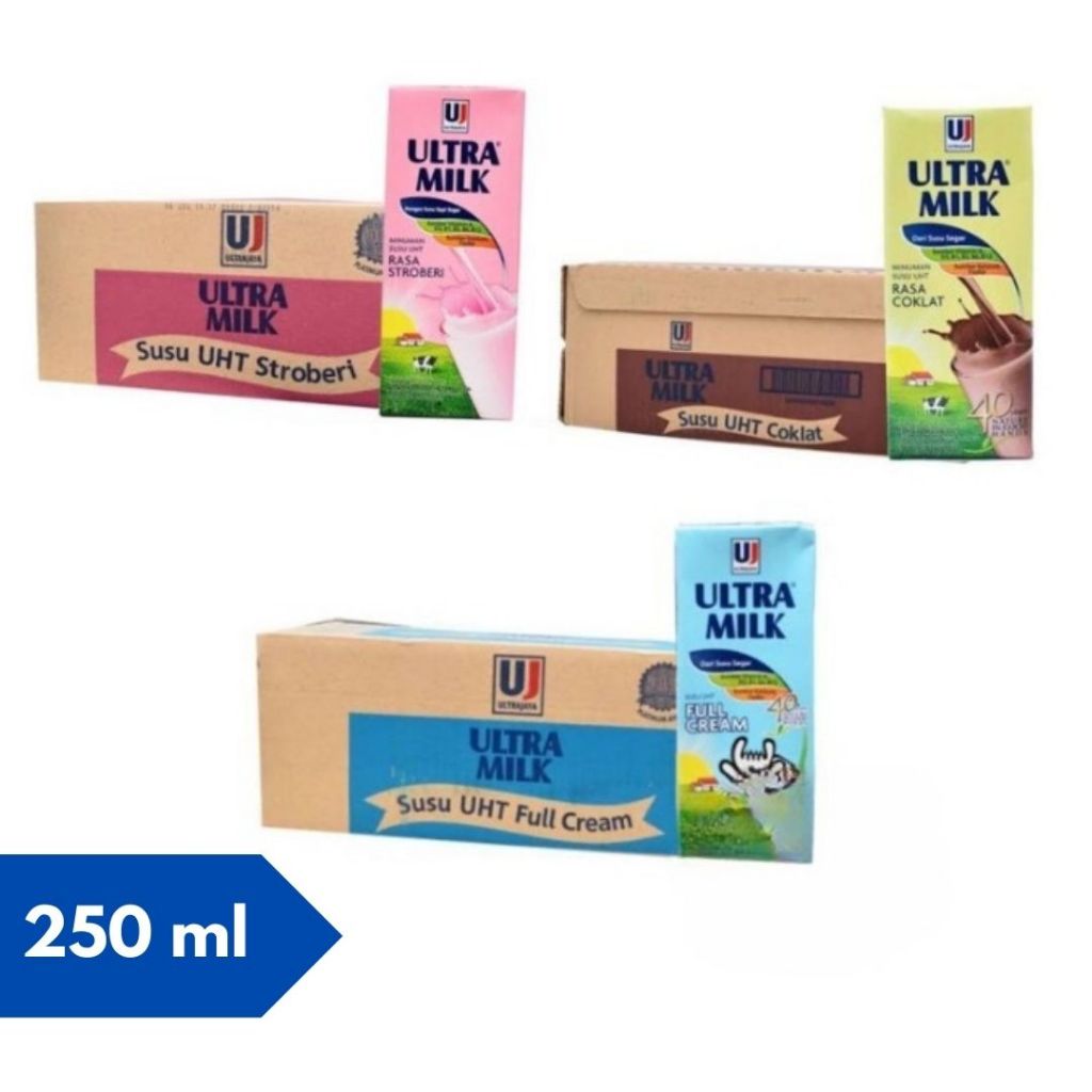 Jual Ultra Milk Susu UHT 250 ml / Dus isi 24 Pcs | Shopee Indonesia