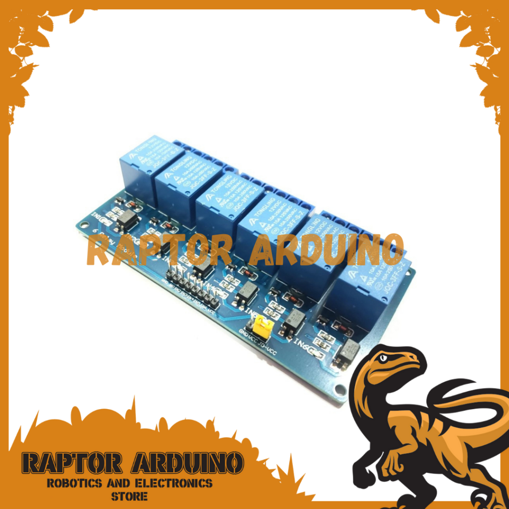 Jual New Relay Module 6 Channel 12v with Optocoupler LED for Arduino ...