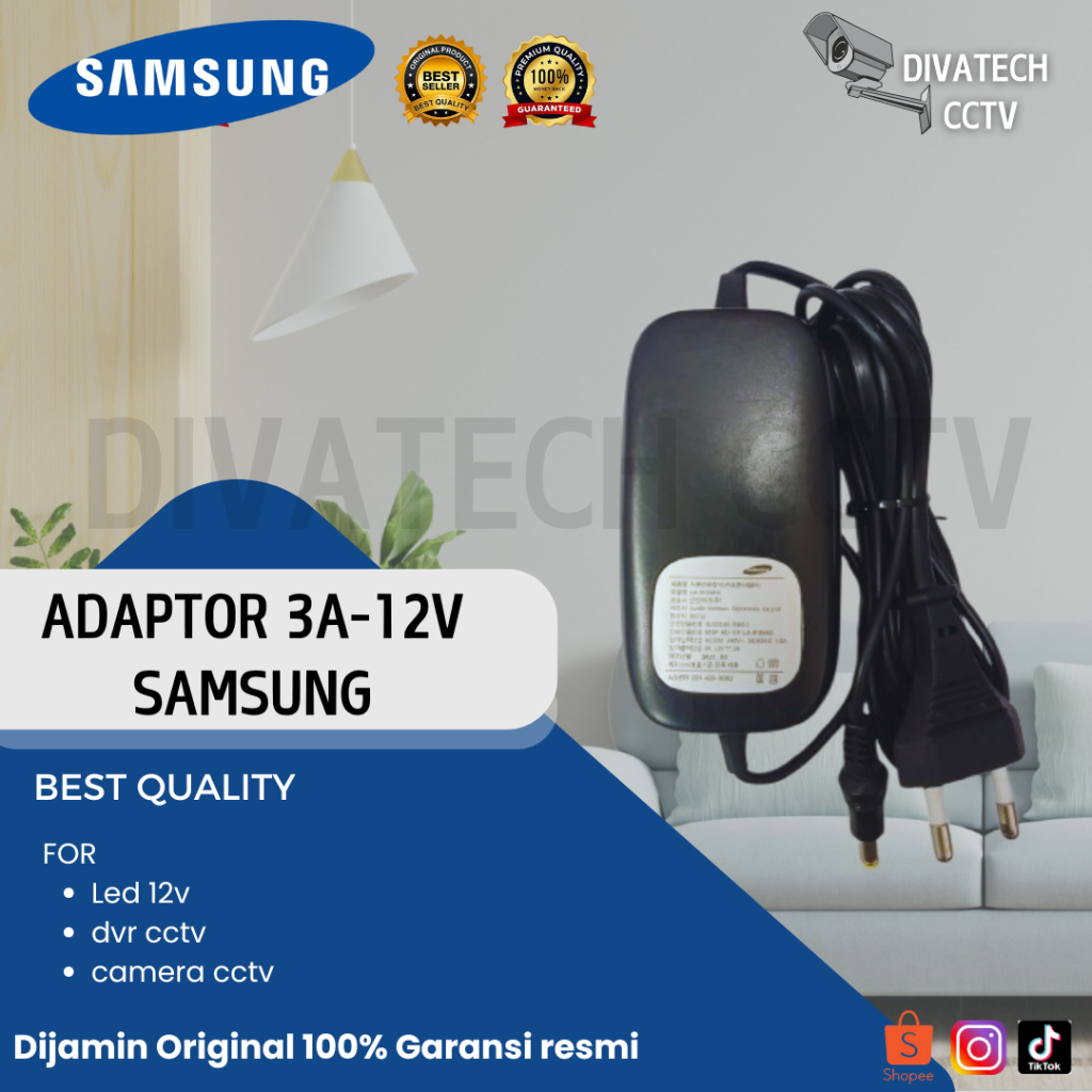 Jual Adaptor Samsung 3a Ampere 12 volt / Adaptor DC 12V-3A samsung Ori ...