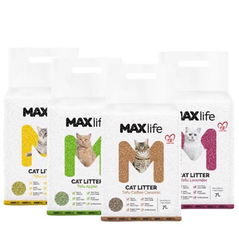 Jual MAXlife TOFU Cat Litter 7L - Pasir Gumpal Kucing | Shopee Indonesia