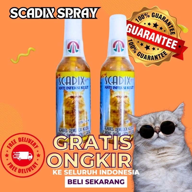 Jual Scadix Cat Spray 60 ML- Obat jamur kucing Anti Infeksi Kulit ...