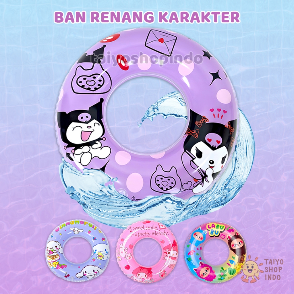 Jual TAIYO Ban Renang Karakter Anak 60 70 80 90cm Pelampung Bulat PVC ...
