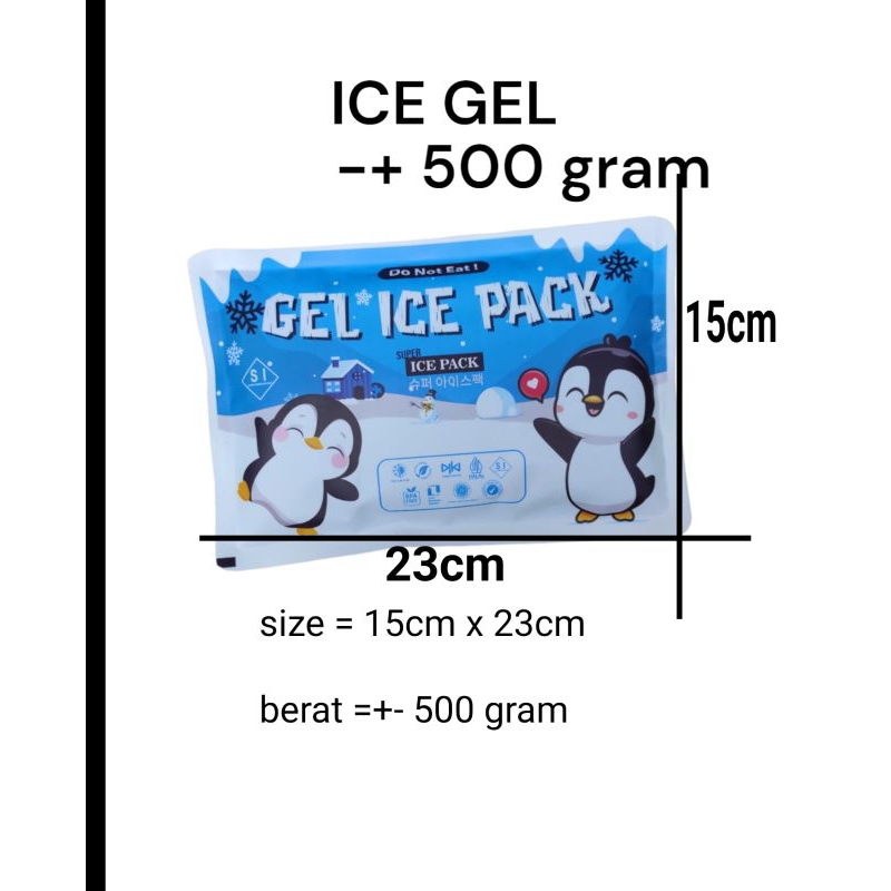 Jual Ice Gel Jumbo 500gram Besar Ice Pack 16x24 - Blue Ice Gel Pack ...