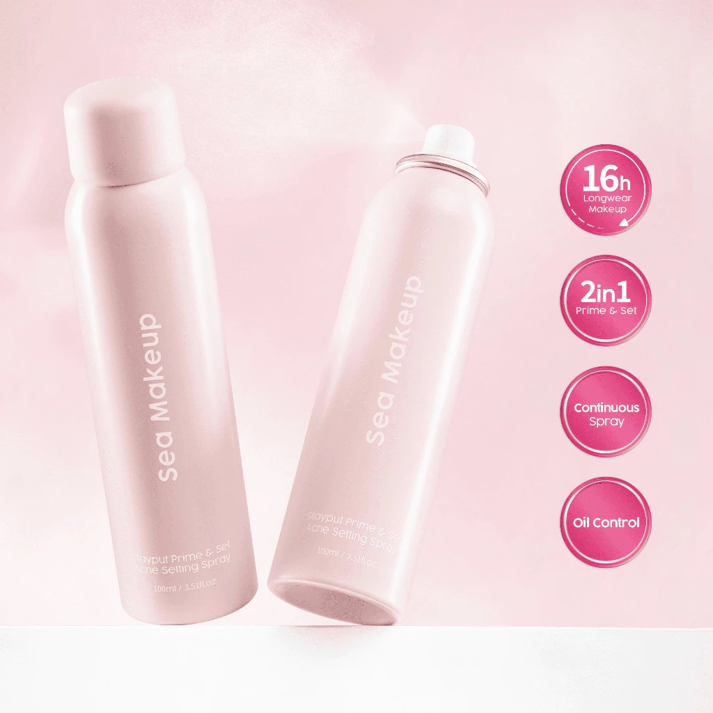 Jual NEW LAUNCH Sea Makeup Stayput Prime & Set Continuous Setting Spray ...