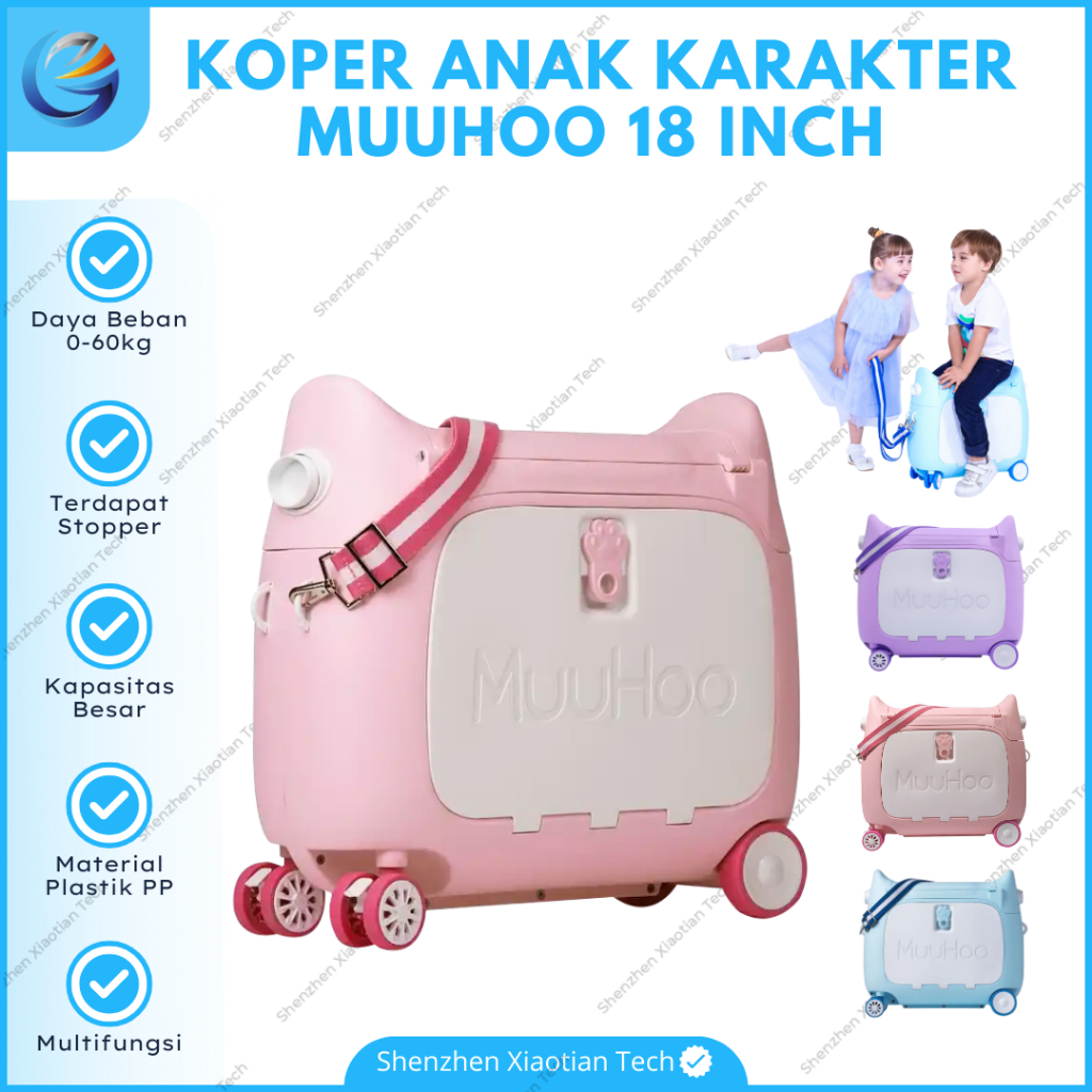 Jual Koper Kabin Anak MuuHoo 18 Inch | Koper Ride On Anak | Koper ...