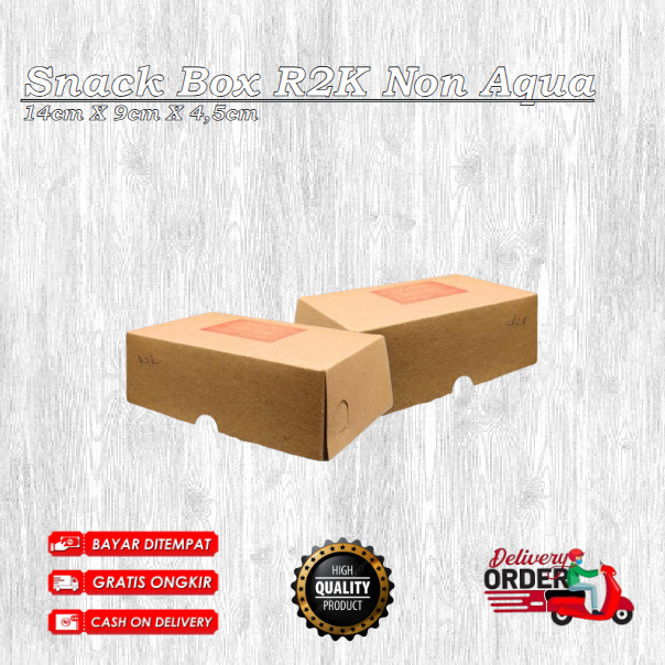 Jual SNAKC BOX R2K- Uk 14 x 9 x 4,5 cm CRAFT TEBAL - KOTAK KUE NON AQUA ...