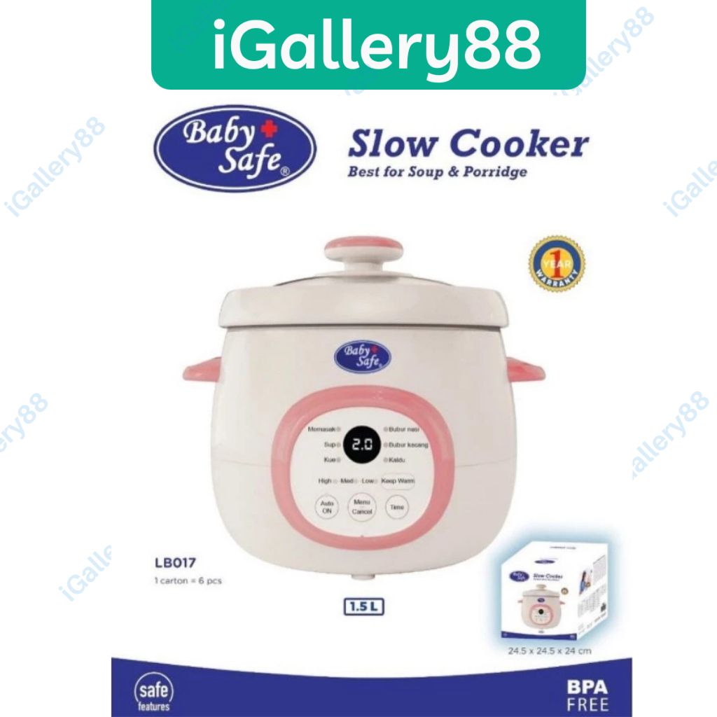Jual Baby Safe Slow Cooker 1.5 Liter LB017 | Shopee Indonesia