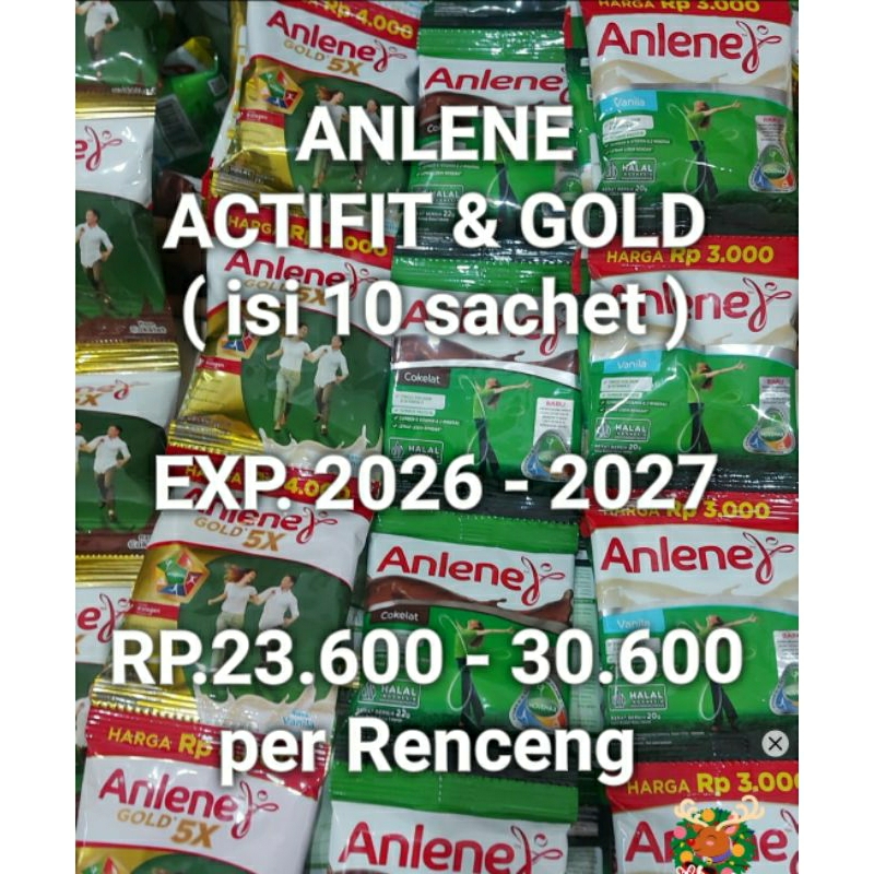Jual Anlene Actifit Anlene Gold/ Renceng isi 10 sachet/EXP.2026 -2027 ...