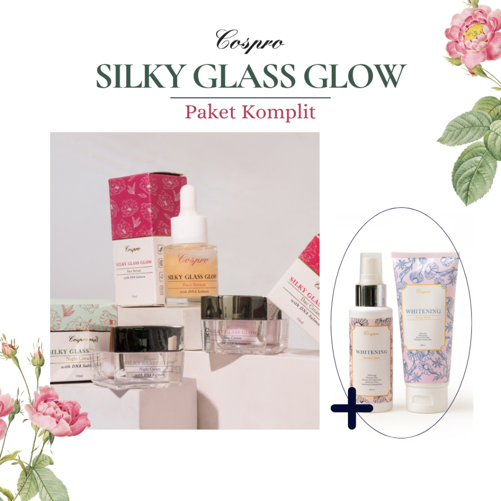 Jual Cospro Paket Glassskin Komplit 5 Produk Silky Glass Glow Dna ...
