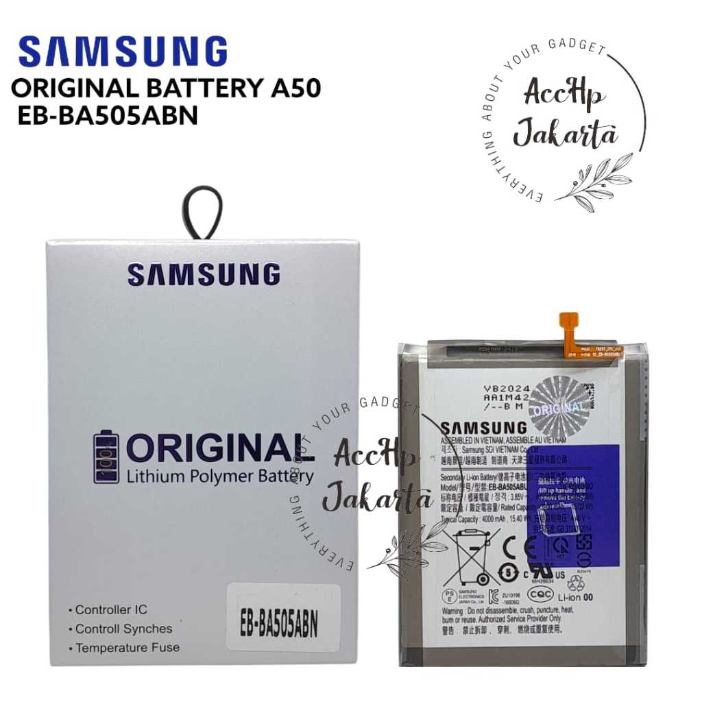 Jual Baterai Batre Samsung Galaxy A50 A505 A30 A305 A20 A205 EB-BA505ABU 100% Original ...