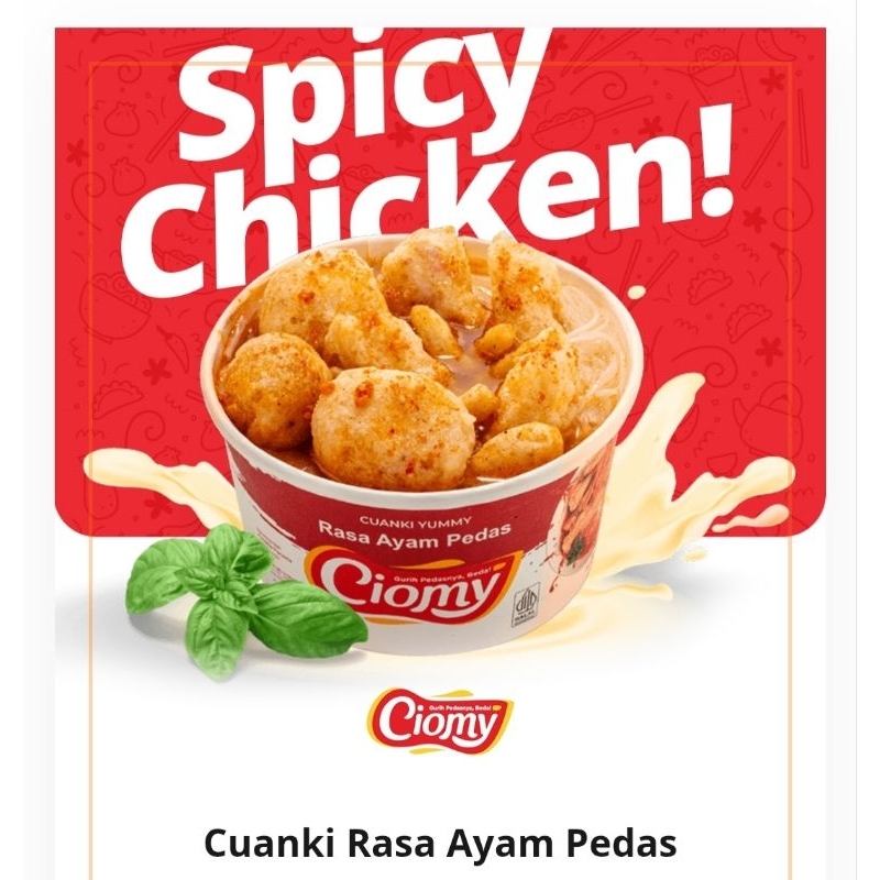 Jual Ciomy Cuanki Spicy Chicken Rasa Ayam Pedas Cup Besar | Shopee ...