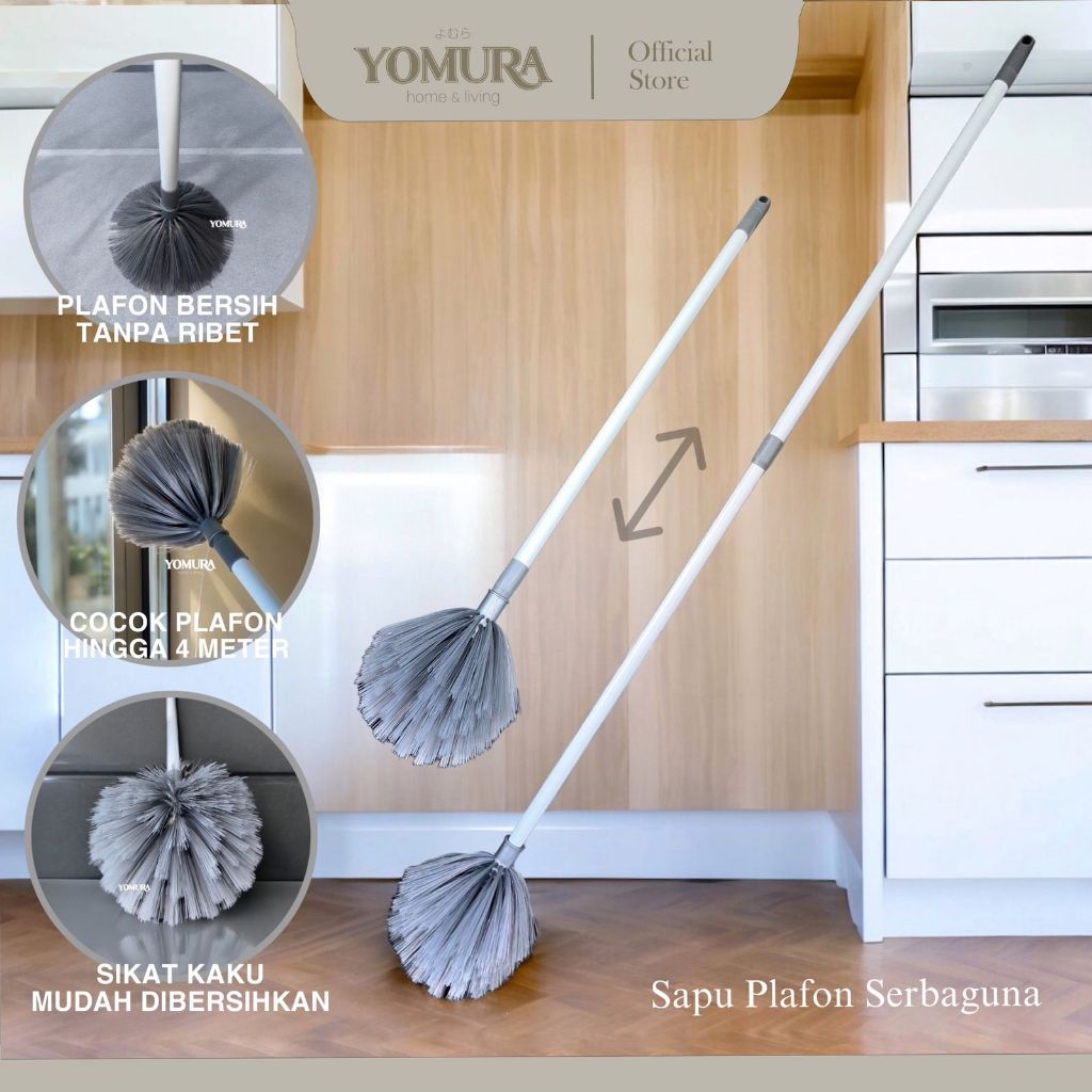 Jual YOMURA Sapu Plafon Serbaguna Adjustable Panjang Tongkat Besi Steel ...