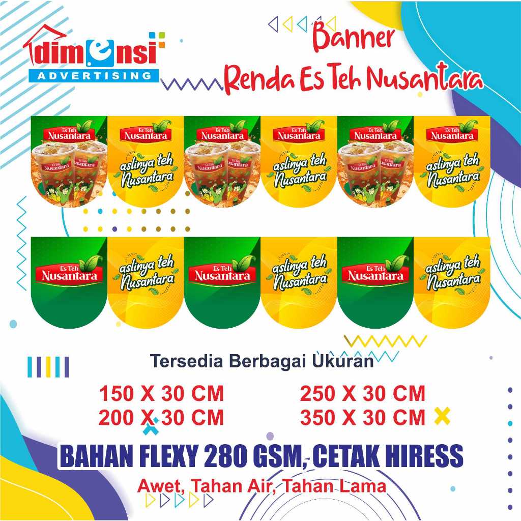 Jual Banner Renda Es Teh Murah / Flag Banner Es Teh Nusantara - DIMENSI ...