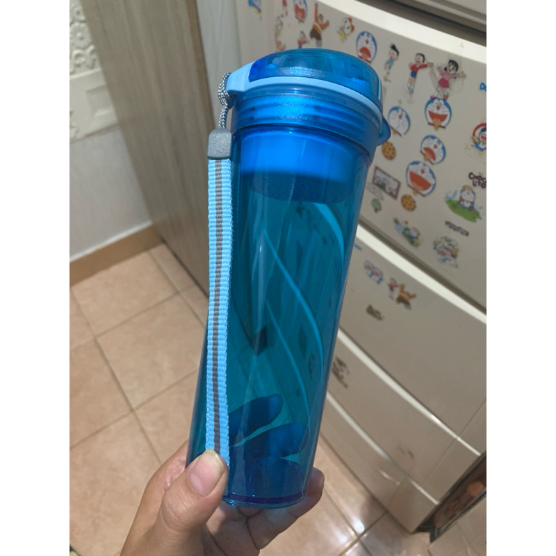 Jual 1 Pcs drinking flask 400ml tupperware- biru, tumbler/botol air ...