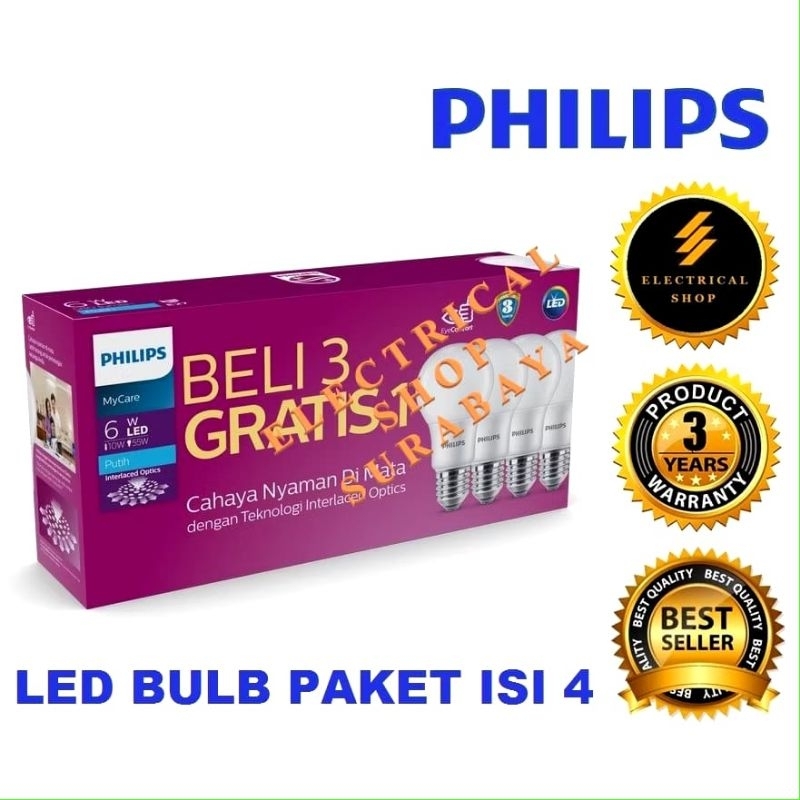 Jual lampu Philips lampu LED 6,7'8'9'10'11'12WAT | Shopee Indonesia