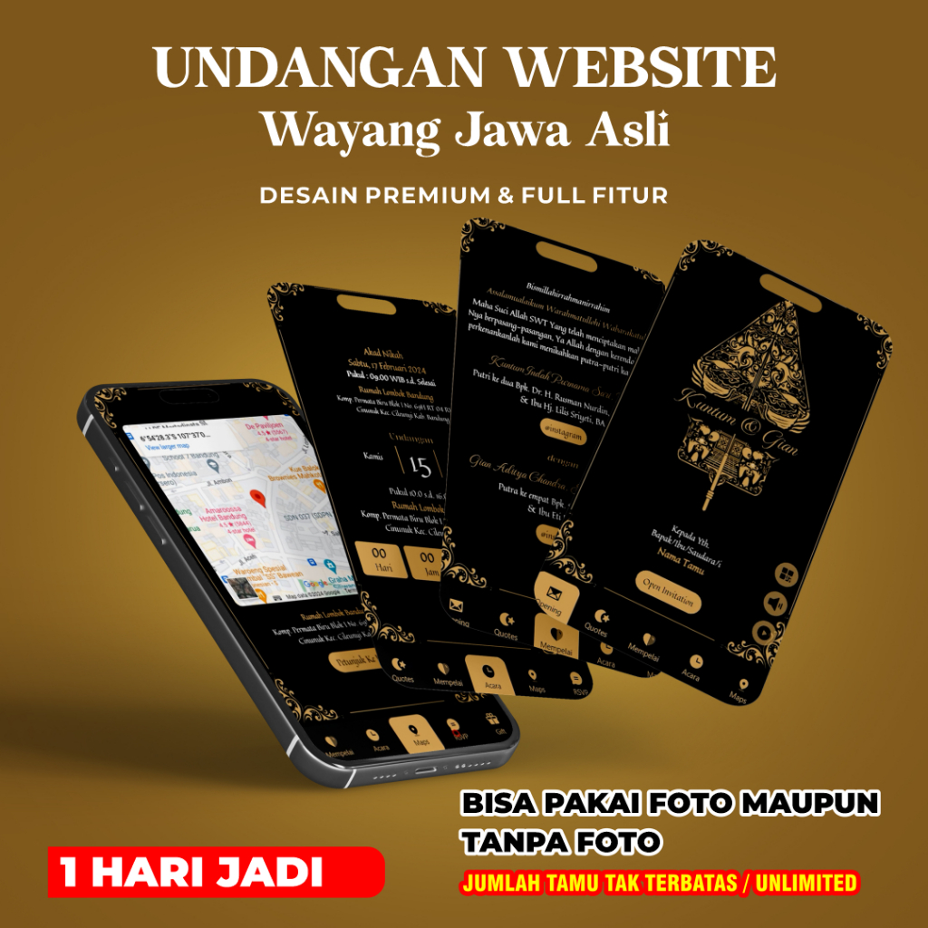 Jual undangan pernikahan jawa, undangan pernikahan jawa aeshetic ...