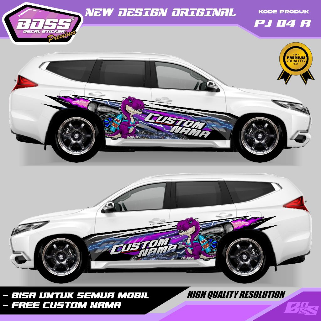 Jual PJ 04 - STIKER DECAL MOBIL PAJERO INNOVA ERTIGA BRIO SIGRA PANTHER ...