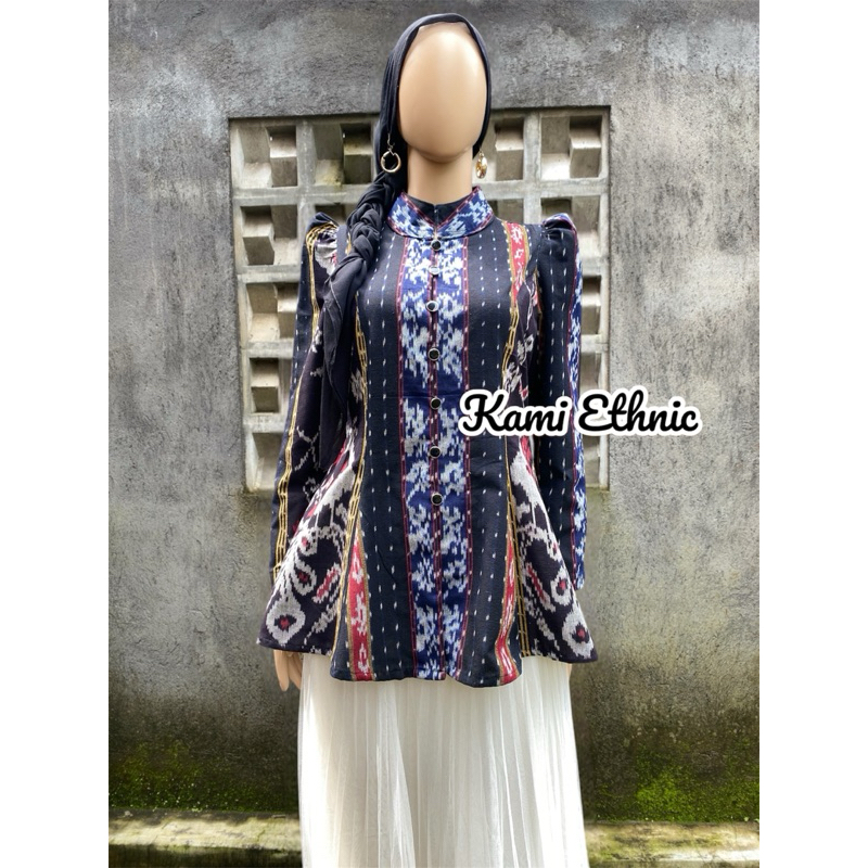 Jual baju couple tenun - atasan tenun - blouse tenun - kebaya tenun - kebaya modern | Shopee ...