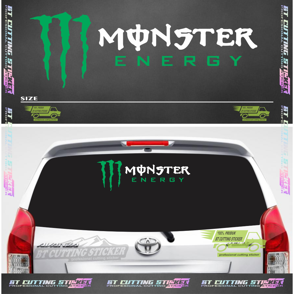 Jual MSTR Sticker Monster energy / sticker mobil / sticker kaca mobil ...