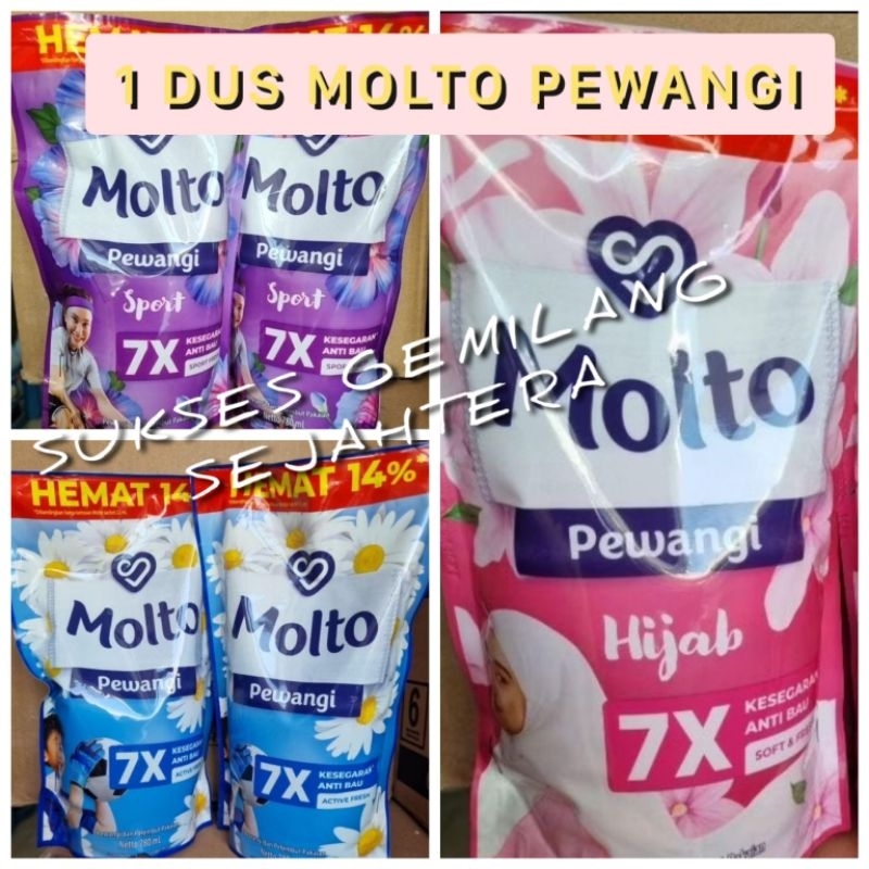 Jual 1 DUS MOLTO PEWANGI isi 12pc / 1 DUS MOLTO PEWANGI HIJAB 765ml 12pc / 12pc MOLTO PEWANGI ...