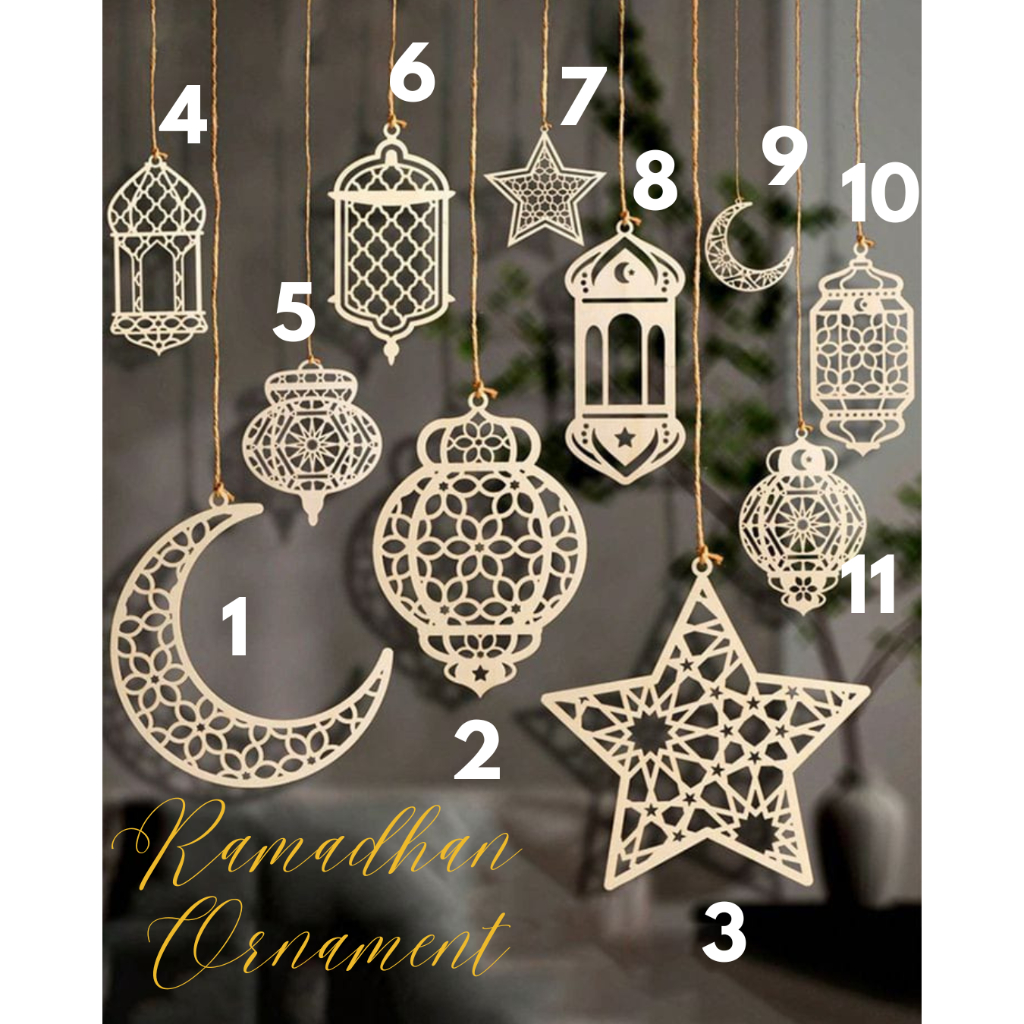 Jual Ramadhan Ornament Hiasan Idul Fitri Bisa Gantung/Tempel Bahan ...