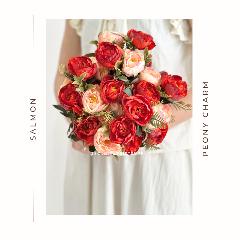 Jual PEONY CHARM Artificial Flower buket Home Wedding Table Decoration ...