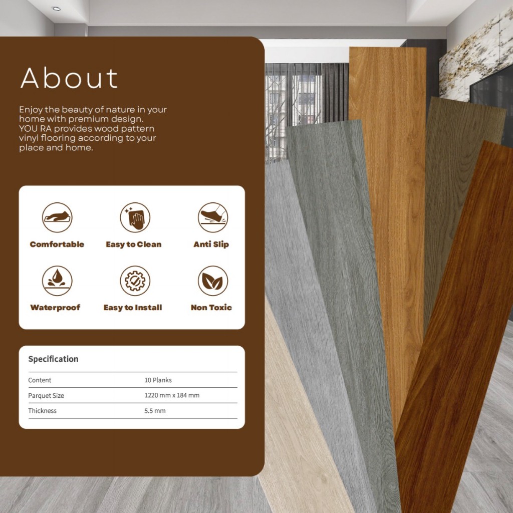 Jual SPC Billion/TODO 5.5 mm Ixpe - Vinyl Klik SPC Flooring Billion/TODO - Wood Series 165.000 ...