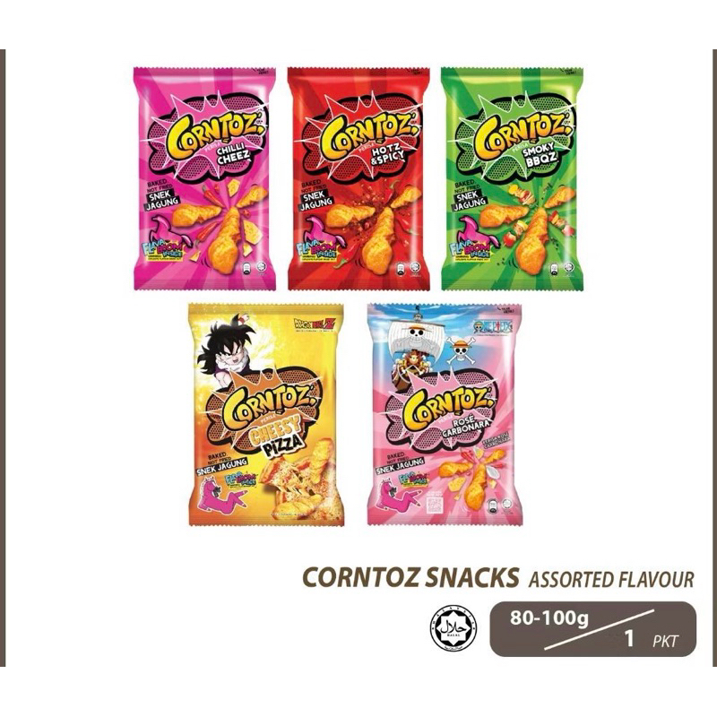 Jual CORNTOZ x Dragon Ball Z Corn Snack · Snek Jagung (Chilli Chez ...