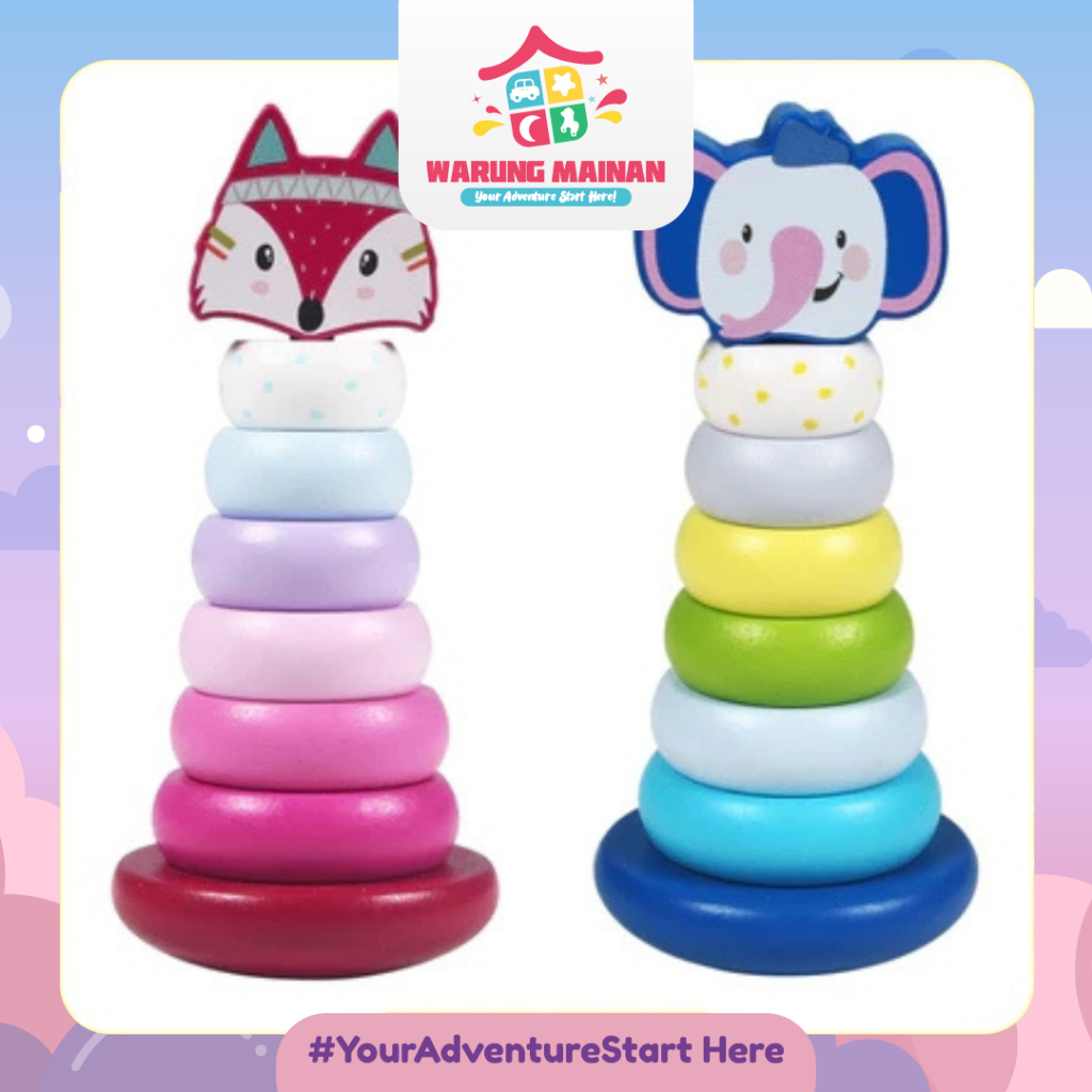 Jual [WARUNGMAINAN] [WM19] Rainbow Tower Mini Rainbow Tower Big Rainbow ...